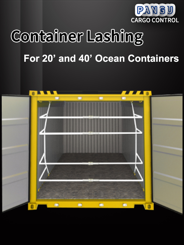 Container Lashing System Secure belt with safety hooks Container ...