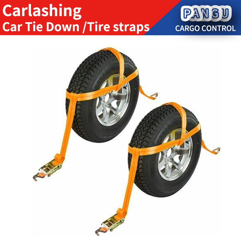 OEM Car Transporter Lashing Straps Vehicle Car Lashing Wheel tie down E ...