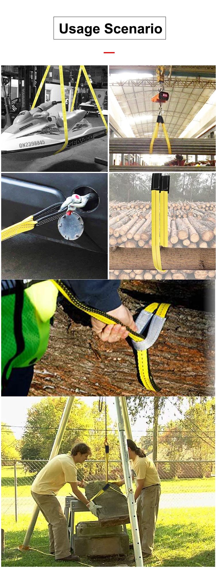 OEM U.S. Nylon Web sling Heavy Polyester Synthetic Lifting Sling 1 ...