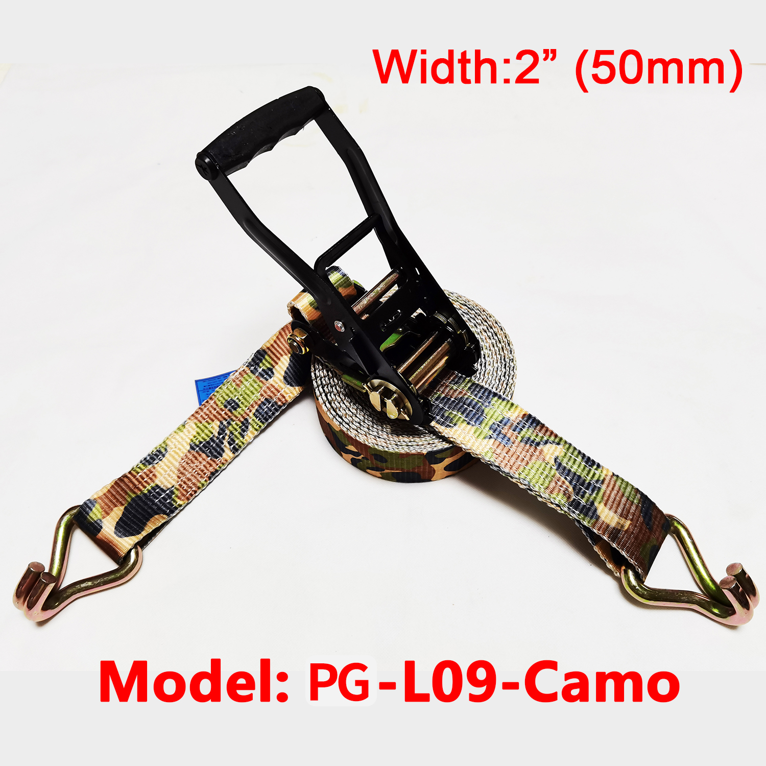 Ratchet Tie-Down Camouflage Cargo Lashing Strap Restraints Ratchet ...